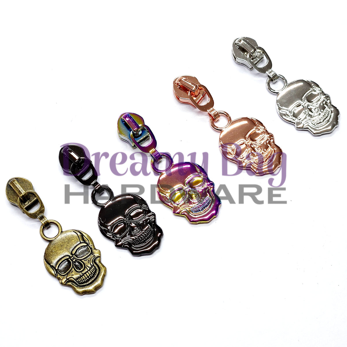 #5 Zipper Pull Skulls – Dreamy Bag Hardware Pty Ltd