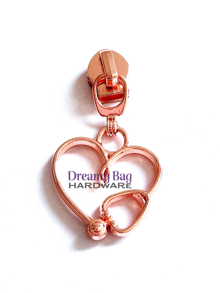 #5 Zipper Pull Dr's Heart – Dreamy Bag Hardware Pty Ltd