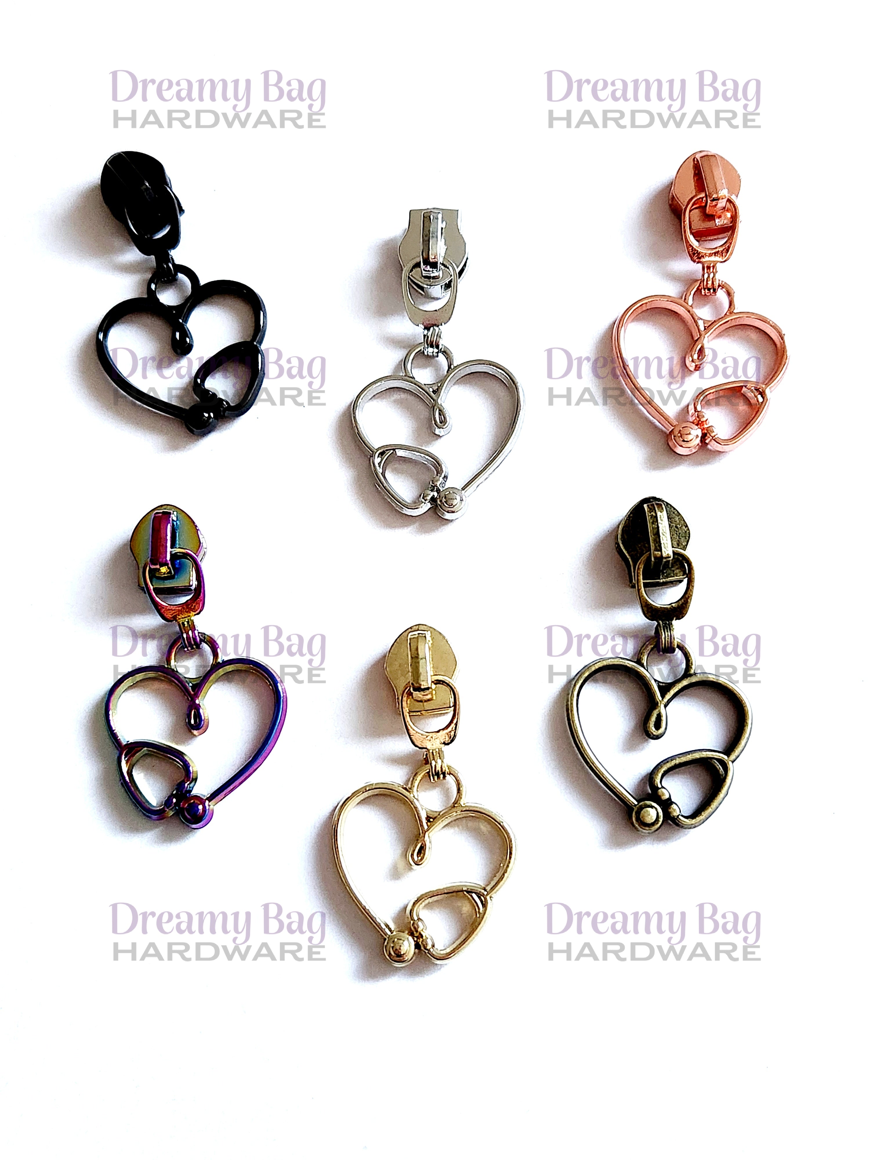 #5 Zipper Pull Dr's Heart – Dreamy Bag Hardware Pty Ltd