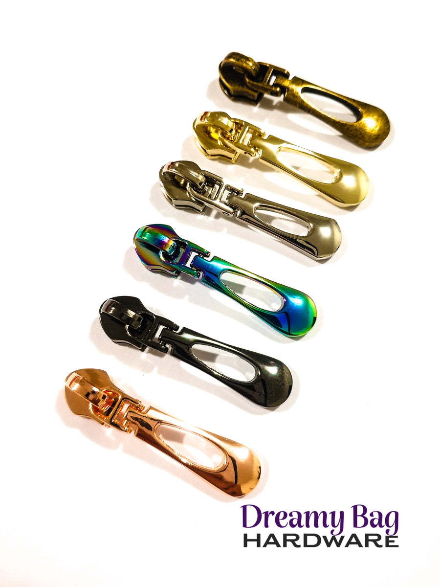#3 and #5 Zipper Pull Tear Drop – Dreamy Bag Hardware Pty Ltd