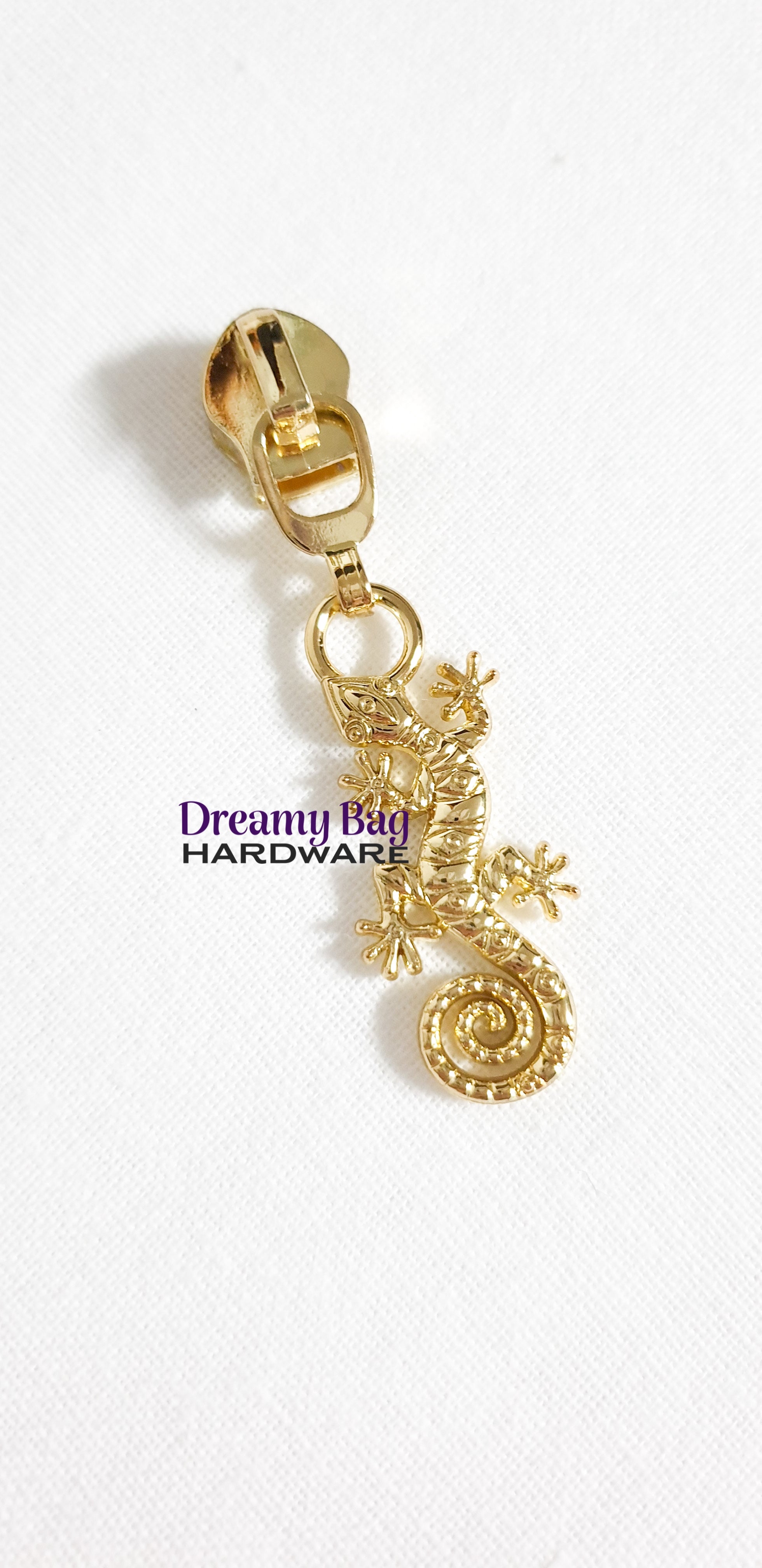 #5 Zipper Pull Gecko (Custom Designed) – Dreamy Bag Hardware Pty Ltd